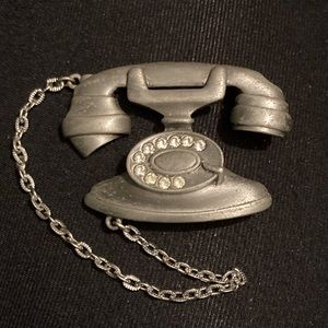 Vintage | Jewelry | Vintage Jj Jonette Jewelry Vintage Telephone Brooch ...